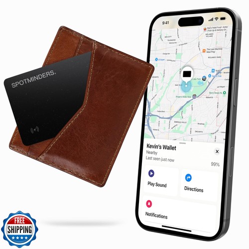 SPOTMINDERS Wallet Tracker Works with Apple Find My Tracking Card for ...