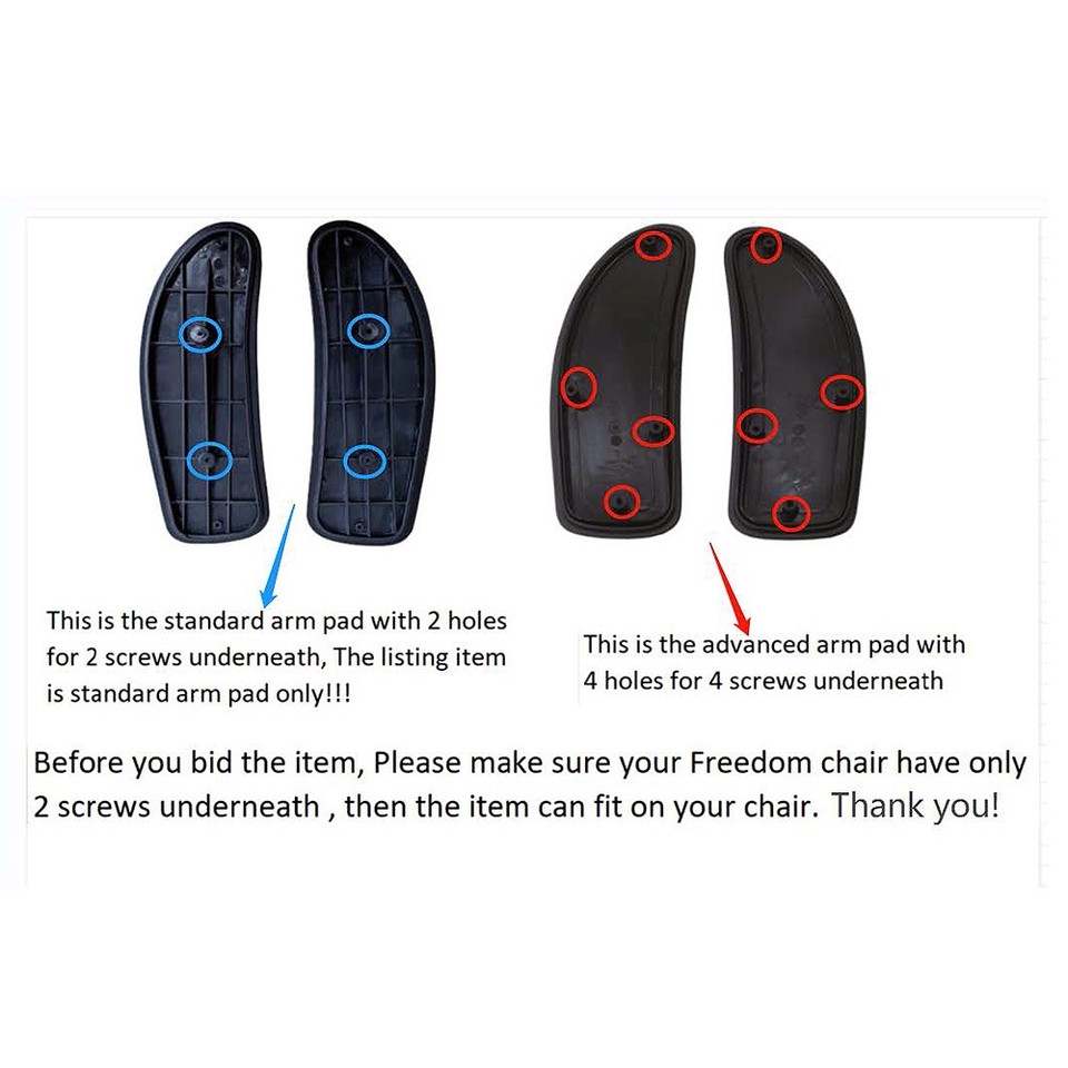 Arm Pad Cap Replacement For Humanscale Freedom office Chair With 2D ...