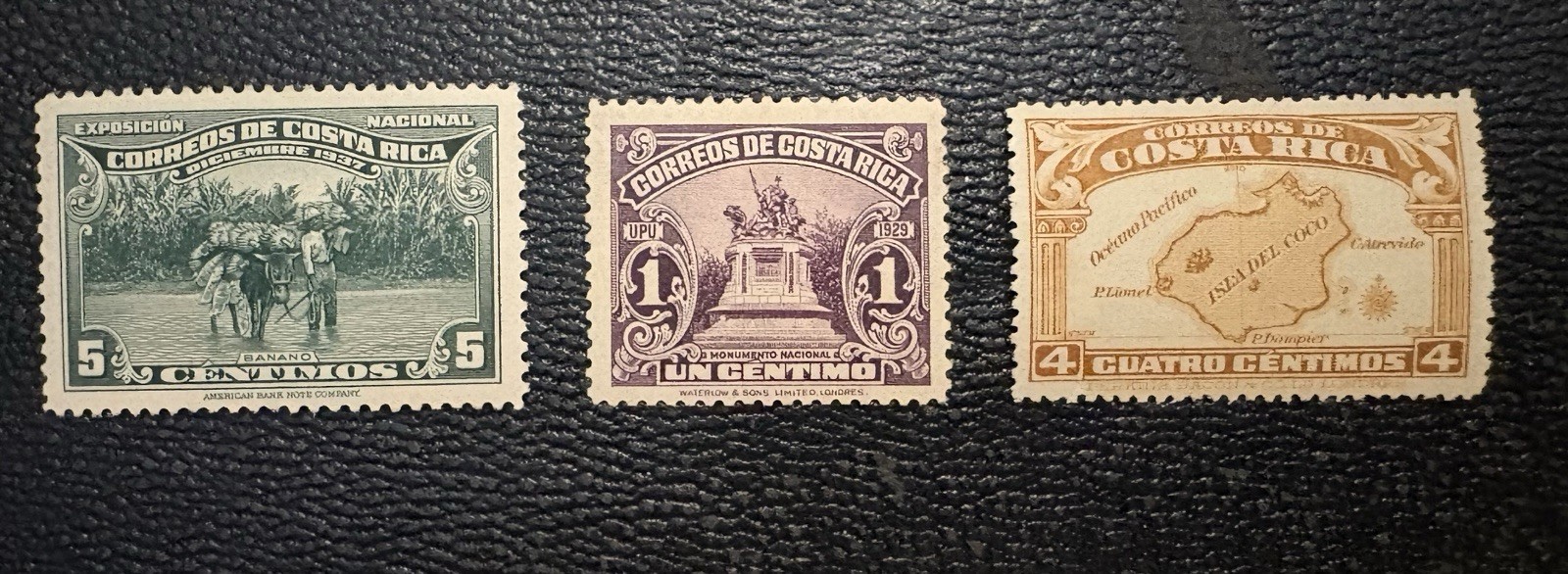 Costa Rica: 1930's. 3 Varieties. SC# 151, 169 & 187 MH Lot # 01-01154 ...