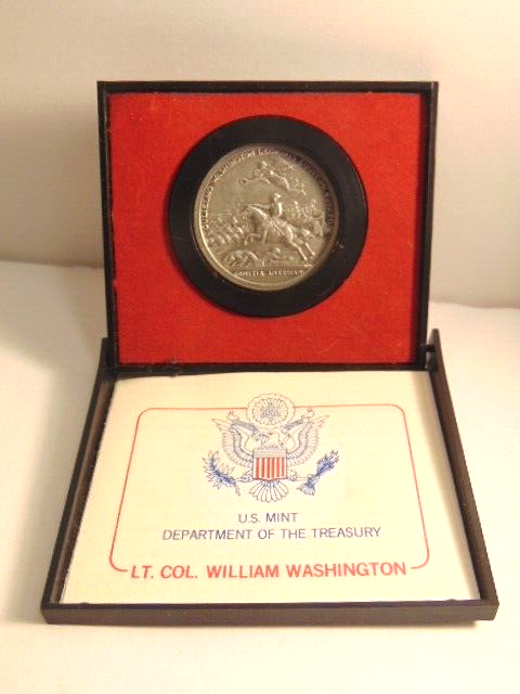U.S. Mint pewter copy of 1700s Congressional medal: Lt. Col William ...