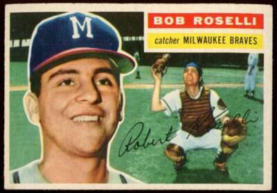 1956 Topps #131 Bob Roselli EX+ RC Rookie Braves Gray Back 74048 | eBay