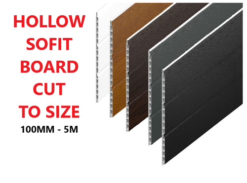 5m Hollow Cladding Soffit Board UPVC Plastic Roof Sheet various colours ...