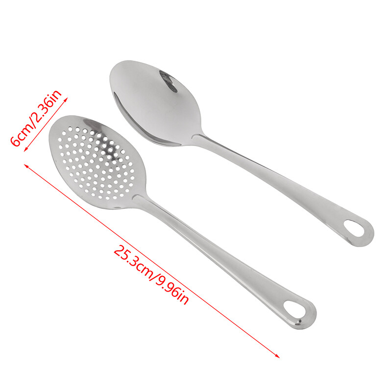 Stainless Steel Strainer Spoon Kitchen Colander Spoon Filter Perforated ...