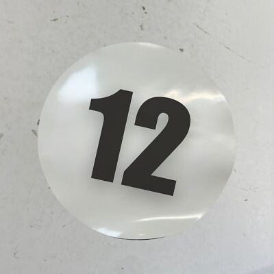12" Circular Round Magnetic Race Car Number 12 Magnet x2 | eBay