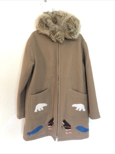 Authentic Inuvik Wool Parka Artic Hooded Fur Lined Coat Rare Vintage | eBay