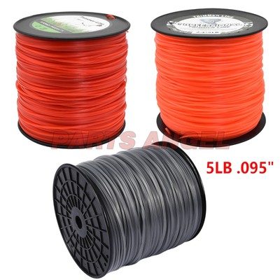 5lb .095 Heavy Duty Nylon Square Commercial String Trimmer Line Weed ...
