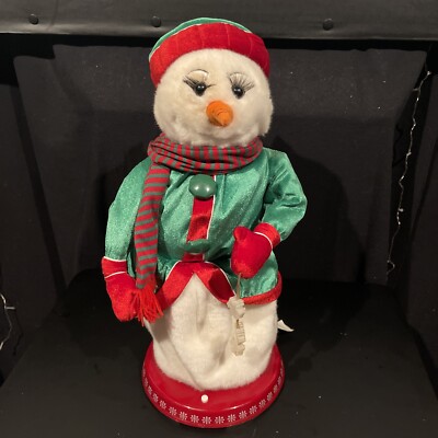 Gemmy Animated Dancing Ms Snowflake Snow Woman Singing Santa Baby 18 ...
