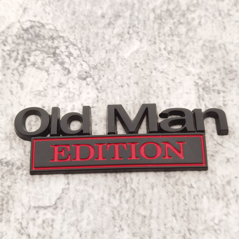 Car Body Metal OLD MAN EDITION Trunk Lid Rear Fender Badge Emblem ...