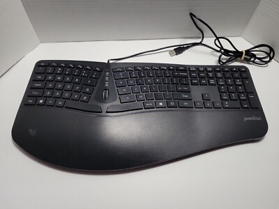 Perixx Periduo-406 Wired Ergonomic Keyboard Split Usb scrolling wheel ...
