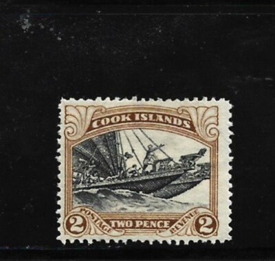 Cook Islands Stamp-Scott 86b-2p-Mint/H-OG-1932-Double Canoe-Perf. 14 | eBay