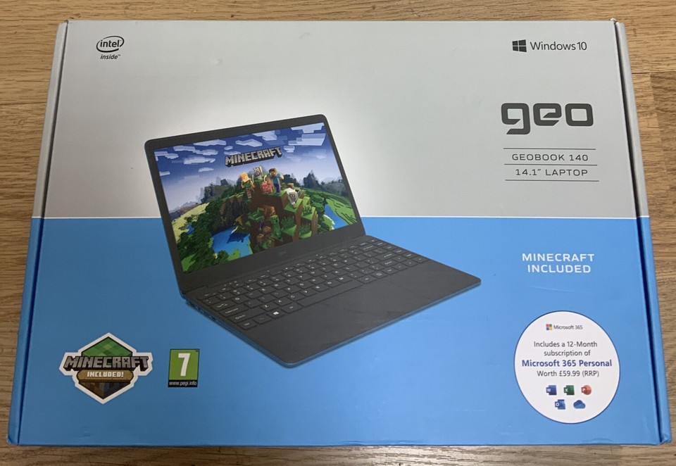 GeoBook 140 14inch 4GB Intel Celeron 1.10Gz 64GB Notebook | eBay UK