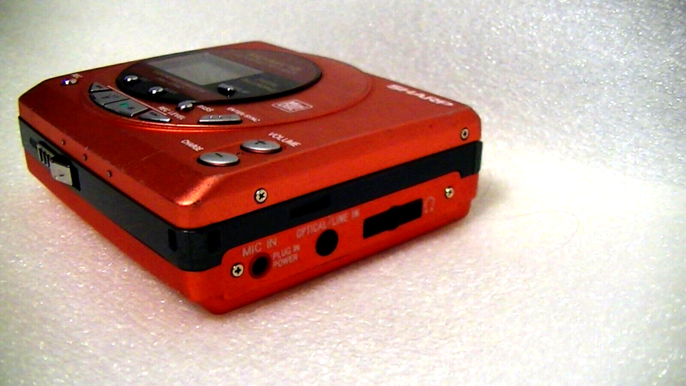 Restored VINTAGE SHARP MINIDISC WALKMAN RECORDER MD-MT15, Works very ...