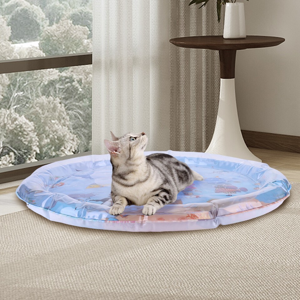 Extra Thick A QUA Interactive Cat Play Mat Floating Fish Cat Toys Pet ...