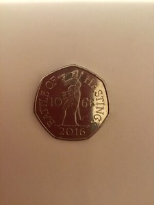 A piece of English History Battle of Hastings 1066 50p Circulated Rare ...