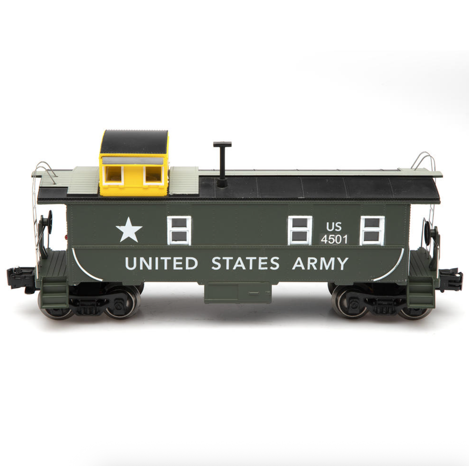 O Gauge USA Army Caboose with Lights & Operating Coupler Train Car | eBay