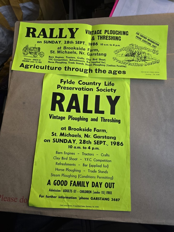 1986 FYLDE COUNTRY LIFE PRESENTATION SOCIETY RALLY, PLOUGHING ...