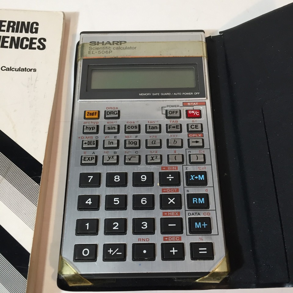 Scientific Calculator -SHARP EL-506P With Book Vintage-Needs Fixed ...