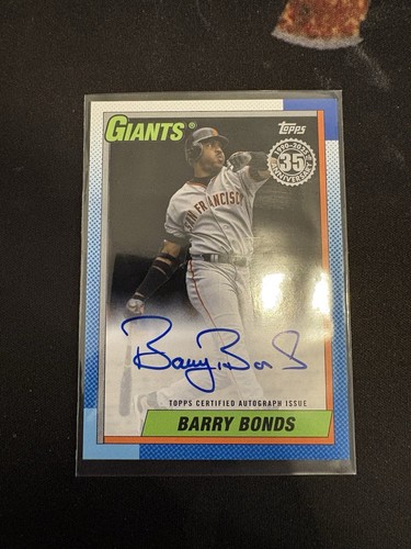 2025 Topps Series 1 BARRY BONDS #90A-BBO 1990 Black On Card Auto 1/10 ...