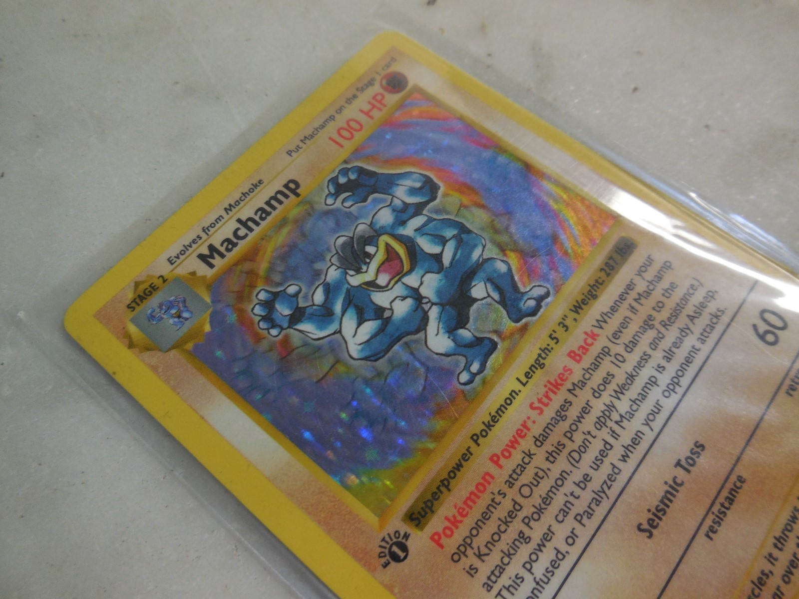 1995 Machamp Original First Edition Holo Pokémon Card Base Set 8/102 ...