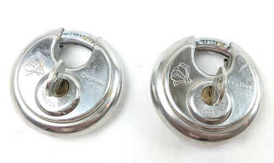 (2) Chateau c970 Stainless Steel Padlocks, Heavy Duty Disc Lock & Key ...