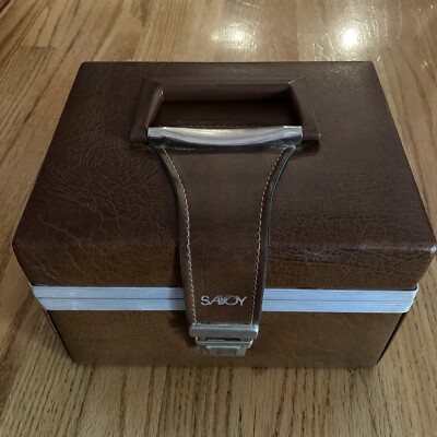 Vtg Savoy 8-Track Carrying Case & 12 Tape Bundle Faux Leather Holds 12 ...