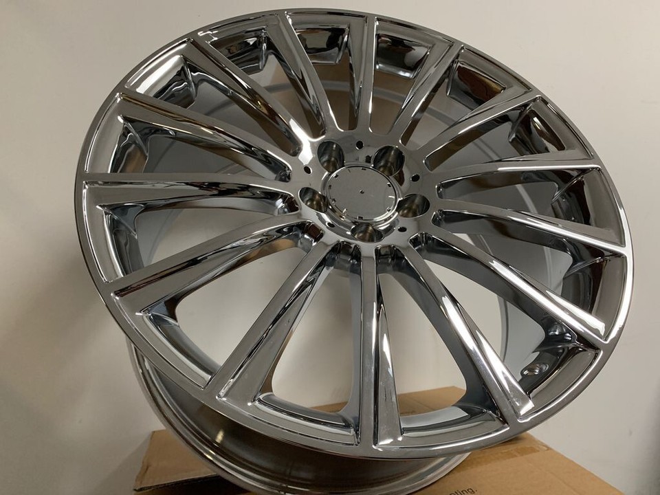 (4) 22" Chrome Mercedes Benz AMG Wheels Rims S500 S560 S580 S550 GLE350 ...