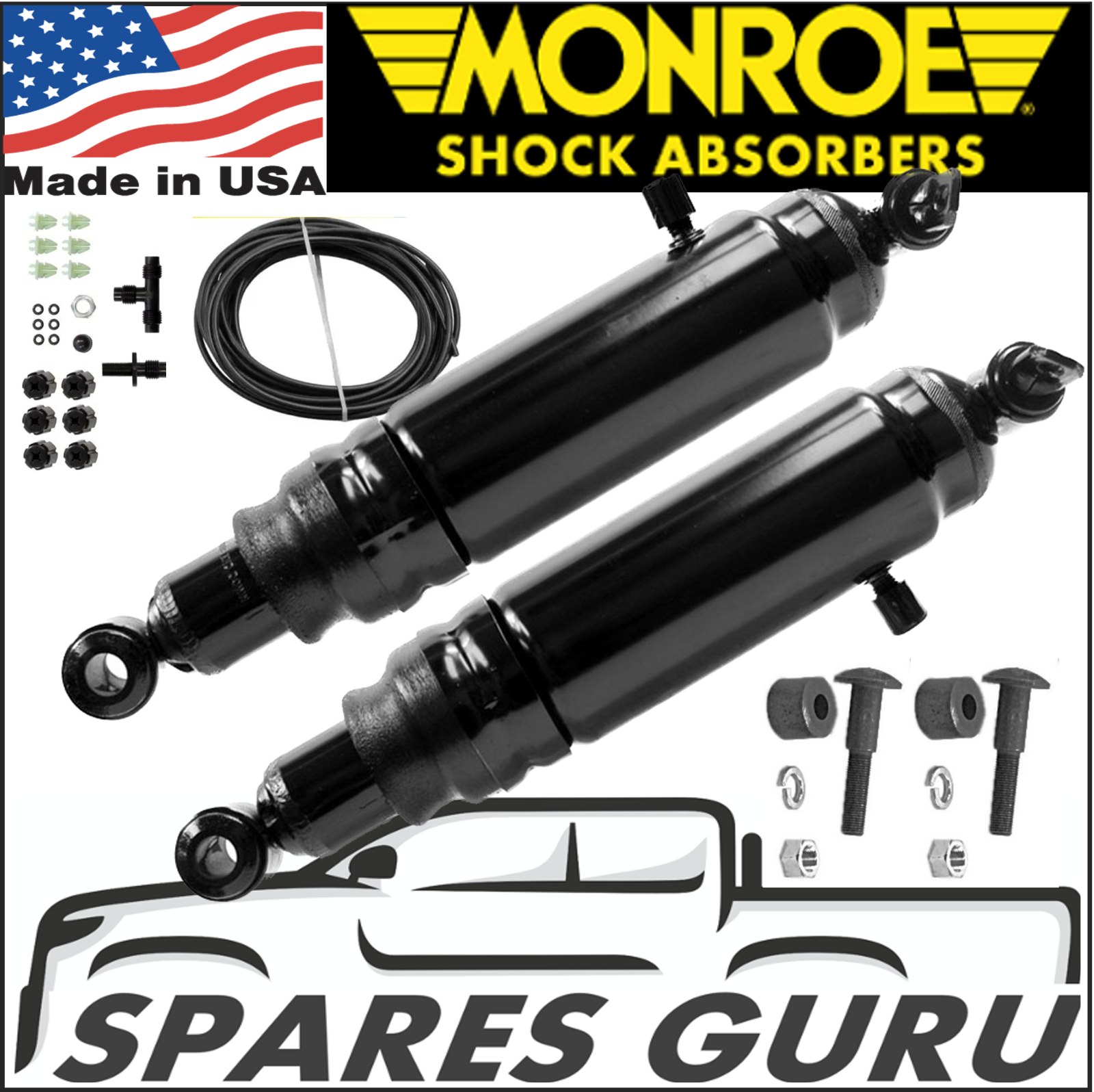 Monroe Air Rear Shock Absorbers for Chevrolet Buick Pontiac Oldsmobi1e ...