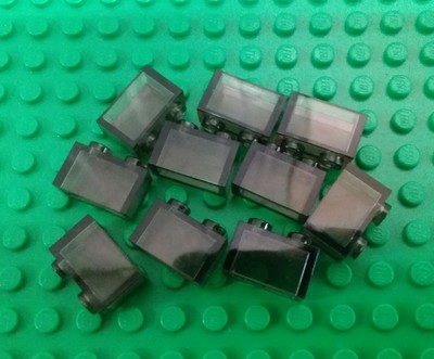 *NEW* Lego Clear Dark Grey 1x2 Stud Tall Window Bricks House Walls - 10 ...