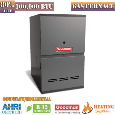 R32 Goodman Gas Furnace System 80% AFUE 100K BTU Downflow/Horizontal | eBay