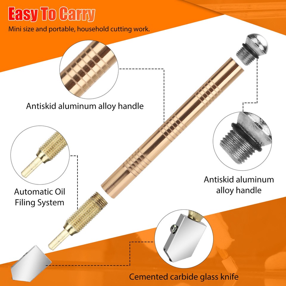 8X Professional Glass Cutter Metal Carbide Precision Anti-Skid Cutting ...