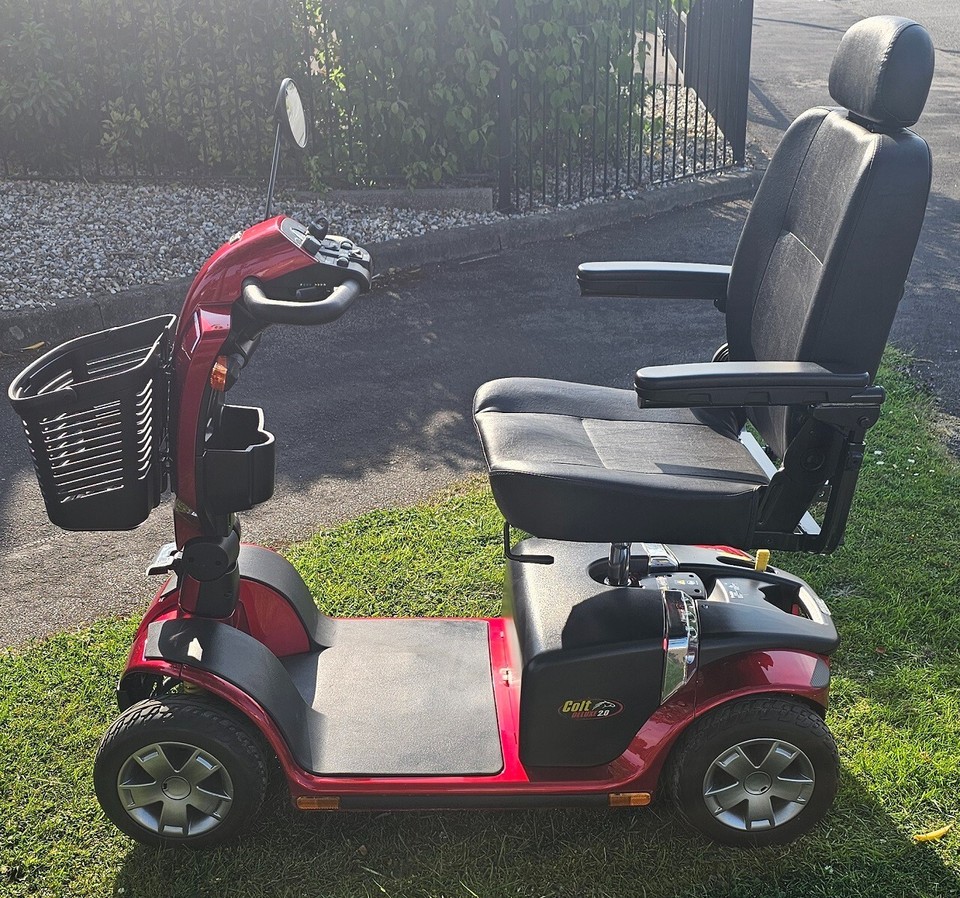 Pride Colt Deluxe 2.0 Electric Mobility Scooter 6Mph Metallic Red Very ...