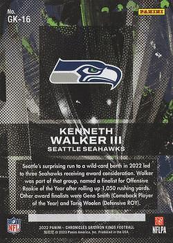 Kenneth Walker III 2022 Chronicles Gridiron Kings - #GK-16 - Seattle ...