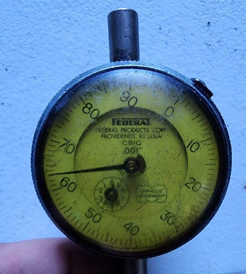 Vintage Federal C8IQ Dial Indicator Gage .001" Graduation Full Jeweled ...