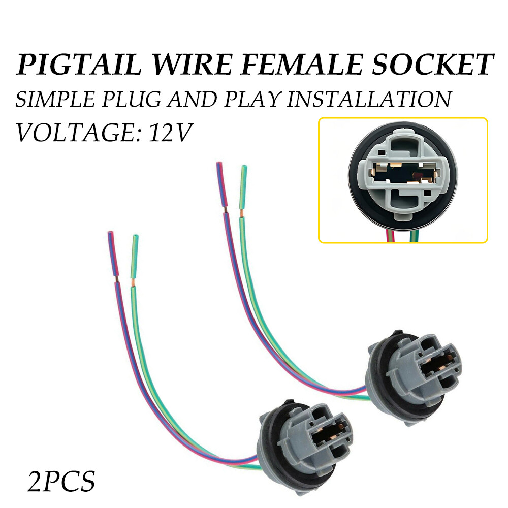 7440 Bulb Pigtail Wire Female Socket Front Turn Signal Light Harness ...