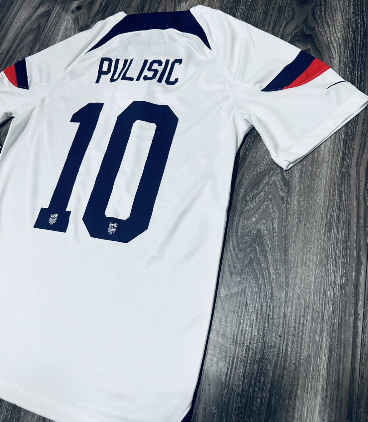 NIKE USA HOME JERSEY WORLD CUP QATAR 2022 WHITE DN0706-101 #10 PULISIC ...