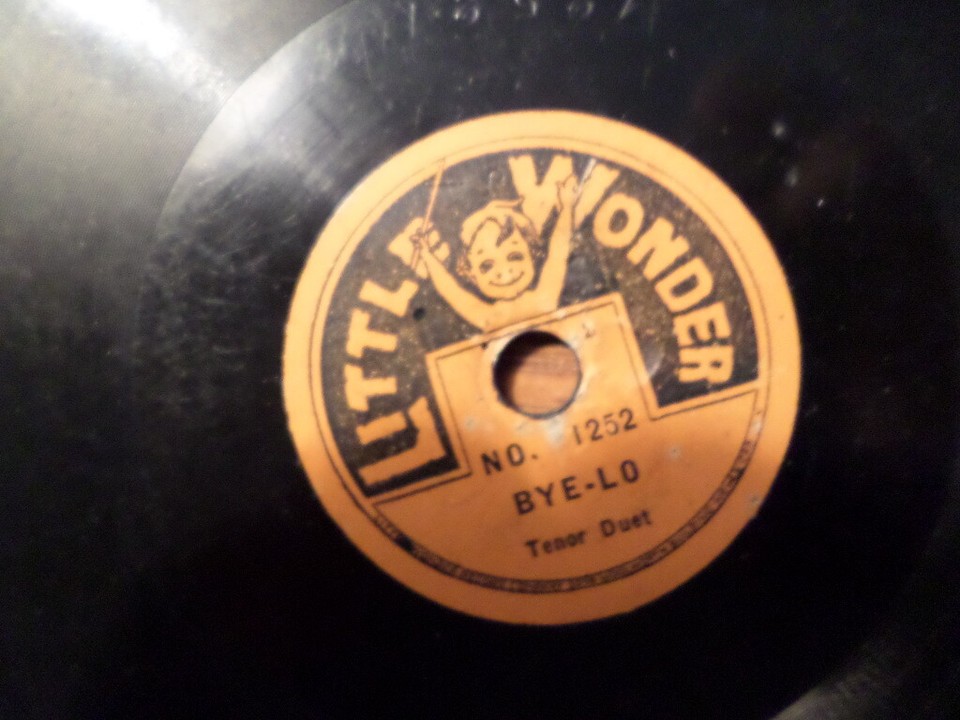 LITTLE WONDER ONE SIDED RECORD 1252/TENOR DUET/ BYE-LO/ VG | eBay
