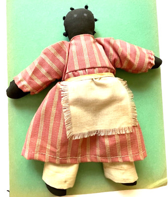 ORIG. GARFIELD FOLK ART 11" AFRICAN AMERICAN HAND MADE CLOTH RAG DOLL ...