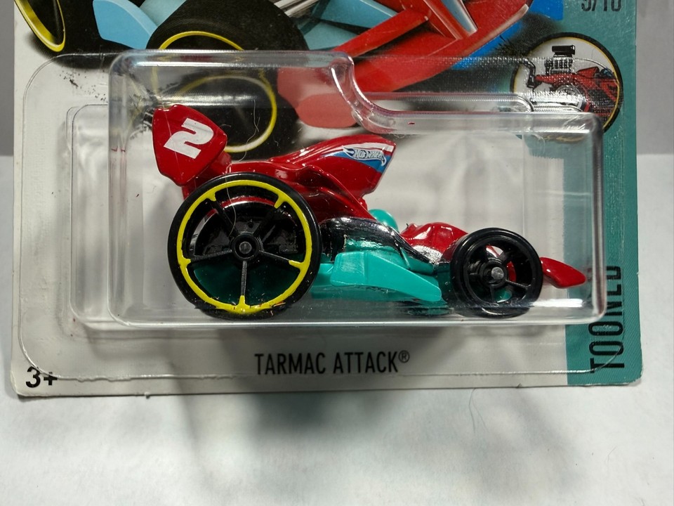 2017 Hot Wheels TOONED 9/10 Tarmac Attack 125/365 (Red) Factory error ...