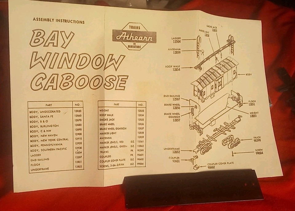 Southern Bay Window Caboose Cooper Oshtemo X573 Rare Athearn Kit HO RED ...