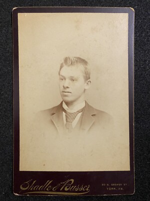York Pennsylvania PA Identified Handsome Man Antique Cabinet Photo | eBay