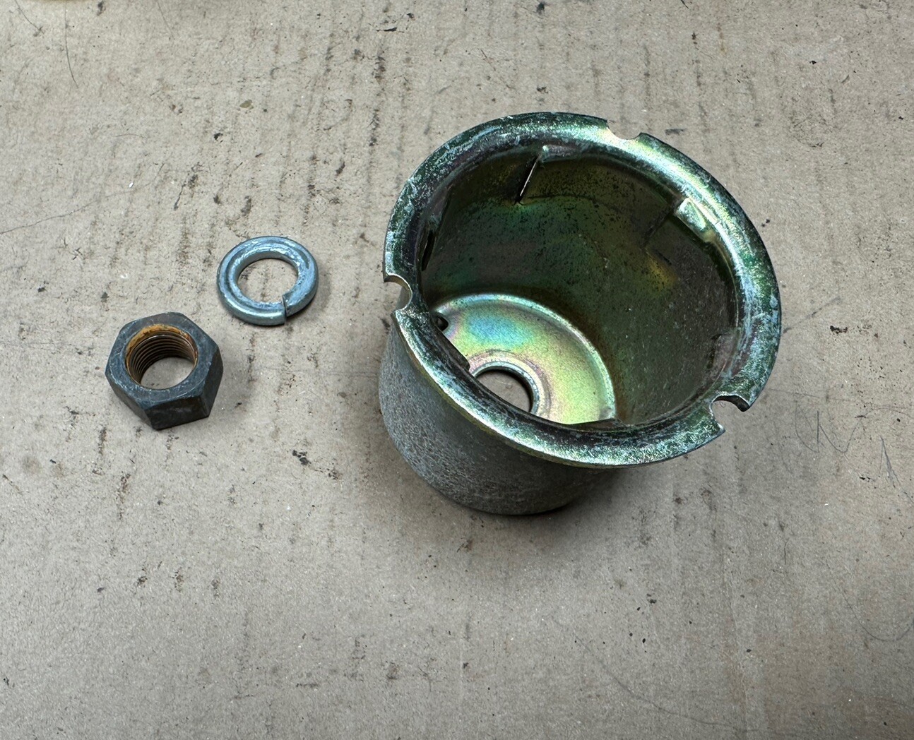 TECUMSEH HMSK80 Pull Recoil Starter Cup With Nut And Lock Washer ...