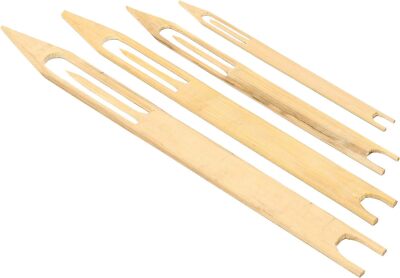 PATIKIL Netting Needle Shuttles Kit, Size 1# 4# 6# 8# Bamboo Natural ...