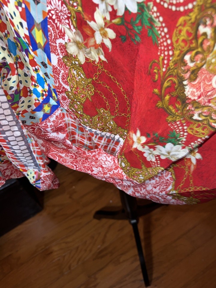 NEW Johnny Was Silky Embroidered Kimono WRAP L Large SPRING ...