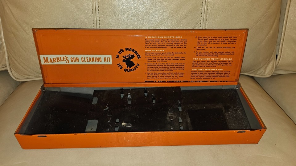 Vintage Marbles Gun Cleaning Kit Tin Litho Case | eBay