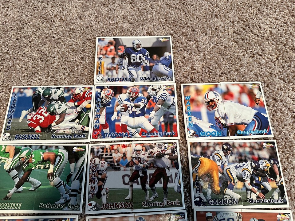 1992 Pacific Football NFL Triple Folders 10 NFL legends Rare Vintage ...