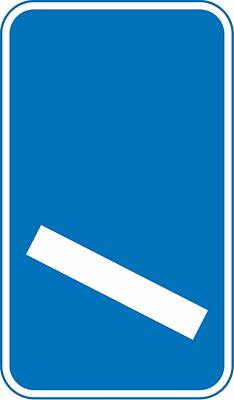 Countdown markers at exit from motorway - Safety sign 600mm x 400mm ...