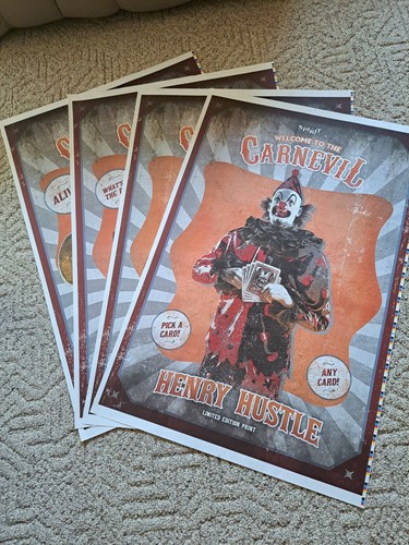 SPIRIT HALLOWEEN 2024 COMPLETE SET OF 4 LIMITED EDITION CARNEVIL UNCUT ...