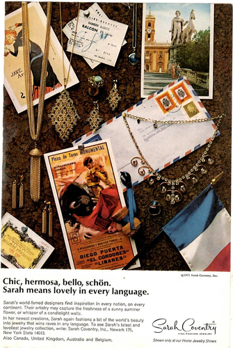 1971 Print Ad Sarah Coventry Fine Fashion Jewelry Chic,hermosa,bello ...