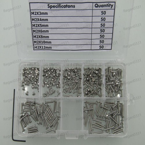 304 stainless steel M2 hex socket countersunk head screws Assortment ...