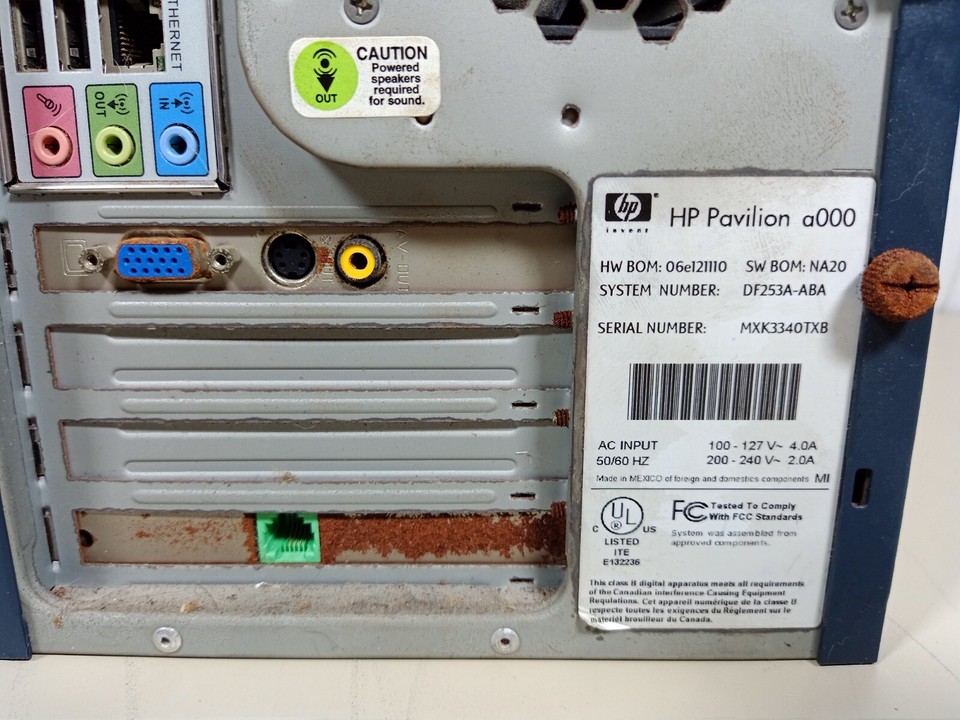 Vintage HP Pavilion a250n Desktop Tower Computer a000 Pentium 4 Parts ...